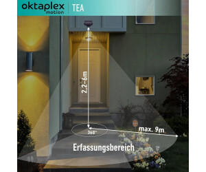 Oktaplex Tea Bewegungsmelder Infrarot-Sensor IP65 anthrazit, 2er-Set ...
