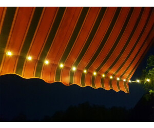 Swing & Harmonie LED-Klemmmarkise mit Kurbel 200x150cm, schwarz/orange ...
