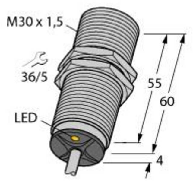 Turck BI15-M30-AP6X Induktiver Sensor, erhöhter Schaltabstand, 7M ...