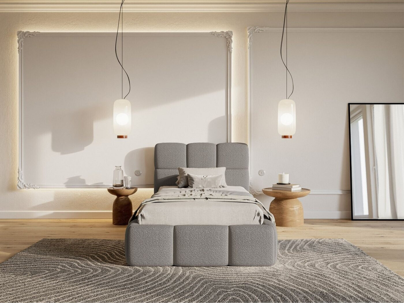 Selsey Cloudy Polsterbett 90x200cm, Bouclé grau ab 479,99 ...