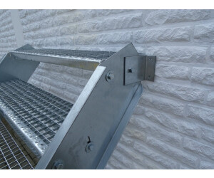 SRM Design Stahltreppe 10 Stufen, Breite 60cm, Geschosshöhe 150-200cm ...