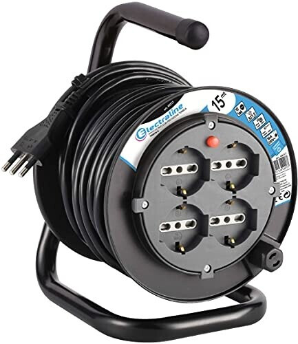 Electraline Kabeltrommel 4-fach Steckdose 15m 3x1,5mm² (49217) ab 29,89 ...