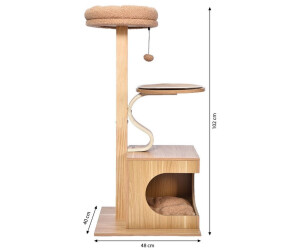Dehner Kratzbaum Bijou Holz/Plüsch, braun, 48x102x40cm ab 89,99 ...