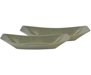 CreaTable Streat Boat long Geschirrset 2-teilig, Steinzeug, grün (33977 ...