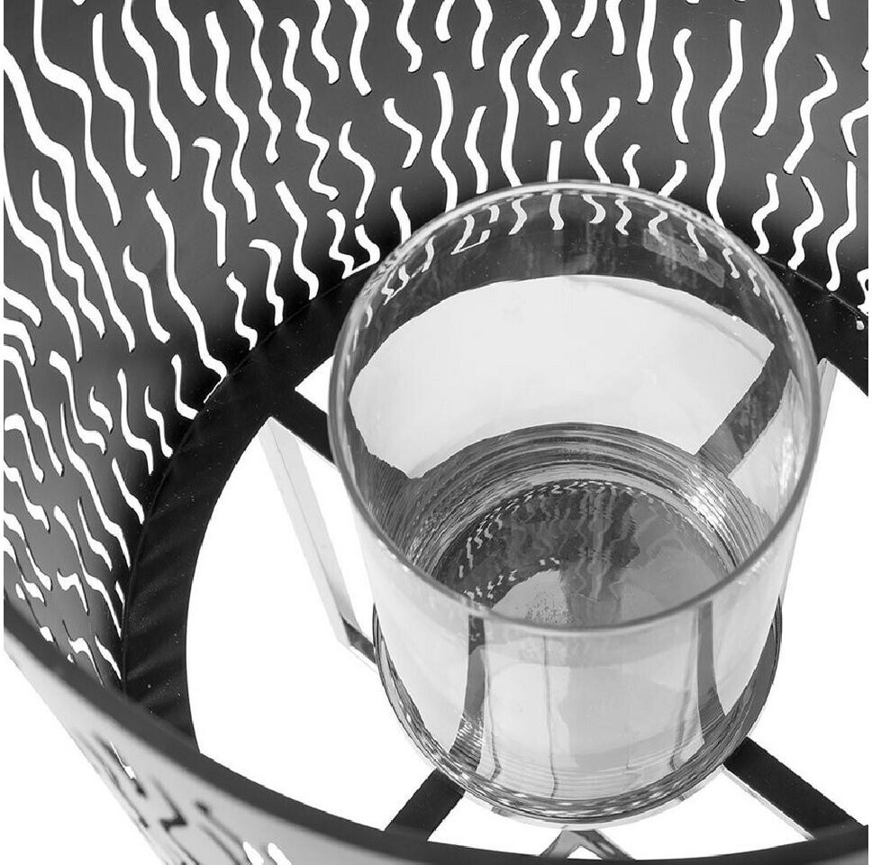 Fink BACCUS Bodenwindlicht, Edelstahl/Eisen, schwarz/silber, H63cm ...