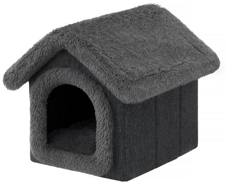 HobbyDog DOGGY Haustierhütte Indoor, Größe 3, schwarz Shaggy (R3 ...