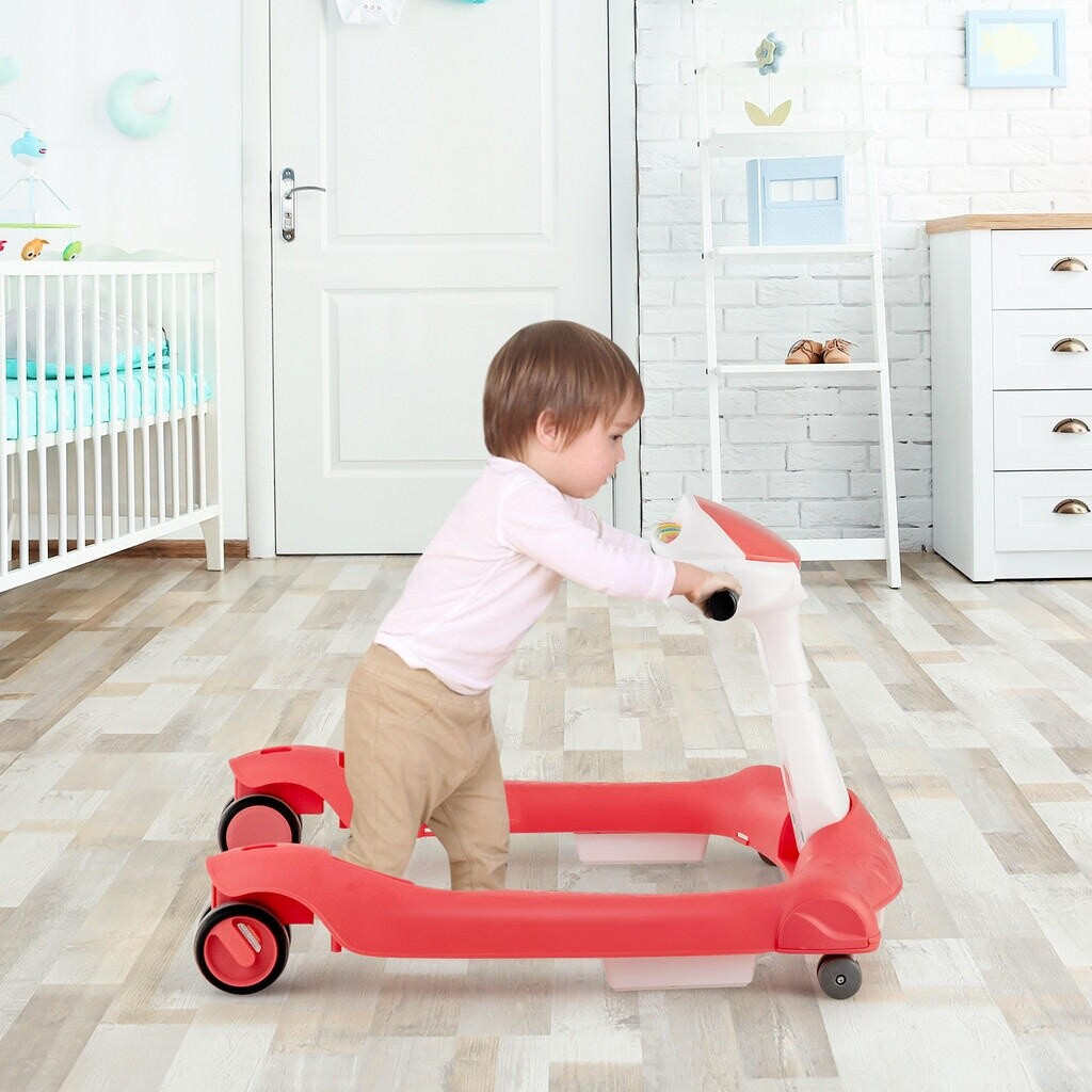 Costway Baby Walker 2-in-1 klappbar, höhenverstellbar, Musik & Licht ...