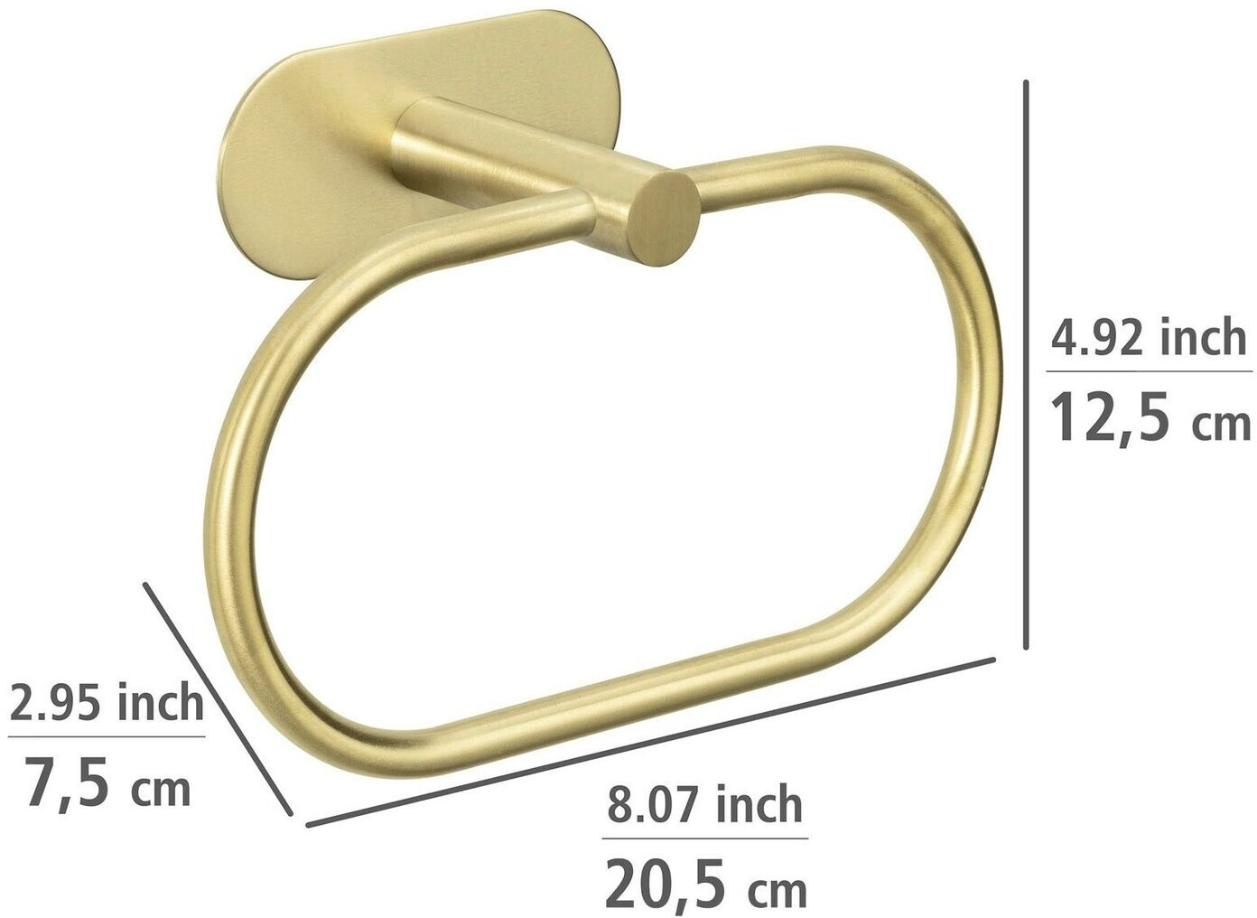 Wenko Turbo-Loc Handtuchring Orea, gold matt, ohne Bohren ab 15,00 ...