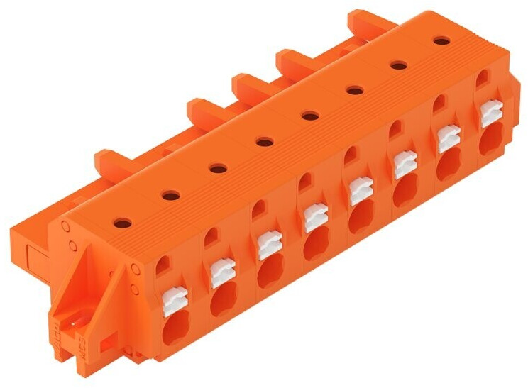 Wago 1-Leiter-Federleiste Push-in CAGE CLAMP®, orange (2231-708/031-000 ...