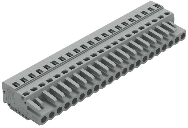 Wago 1-Leiter-Federleiste CAGE CLAMP® 2,5mm² grau (231-121/102-000) ab ...