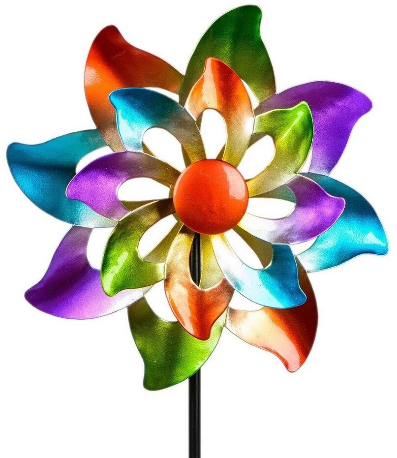 Kremers Schatzkiste Windrad Blume bunt, Metall, 110cm ab 28,99 ...