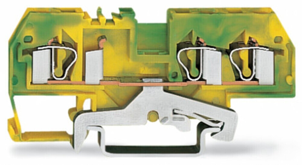 Wago Schutzleiterklemme 3-Leiter 6mm Zugfeder, grün-gelb (281-687/999 ...