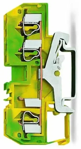 Wago Schutzleiterklemme 3-Leiter 6mm Zugfeder, grün-gelb (281-687/999 ...