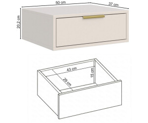 Selsey Vena hängender Nachttisch mit Schublade, kaschmir, 50cm ab 91,99 ...
