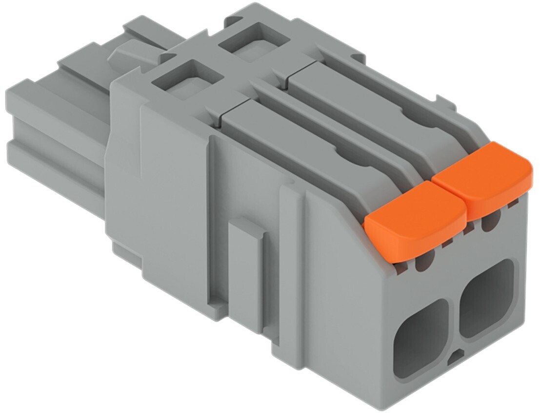 Wago 1-Leiter-Federleiste mit Hebel, Push-in CAGE CLAMP®, grau (2231 ...