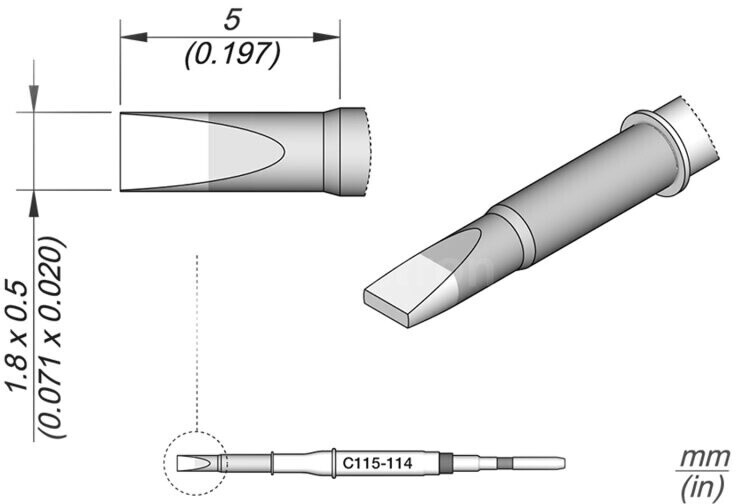 JBC C115-114 Lötspitze Meißelform 1,8x0,5mm gerade (C115114) ab 48,61 ...