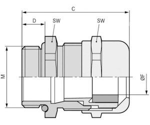 Lapp Kabel SKINTOP STR Kabelverschraubung PG29, Polyamid, schwarz ...