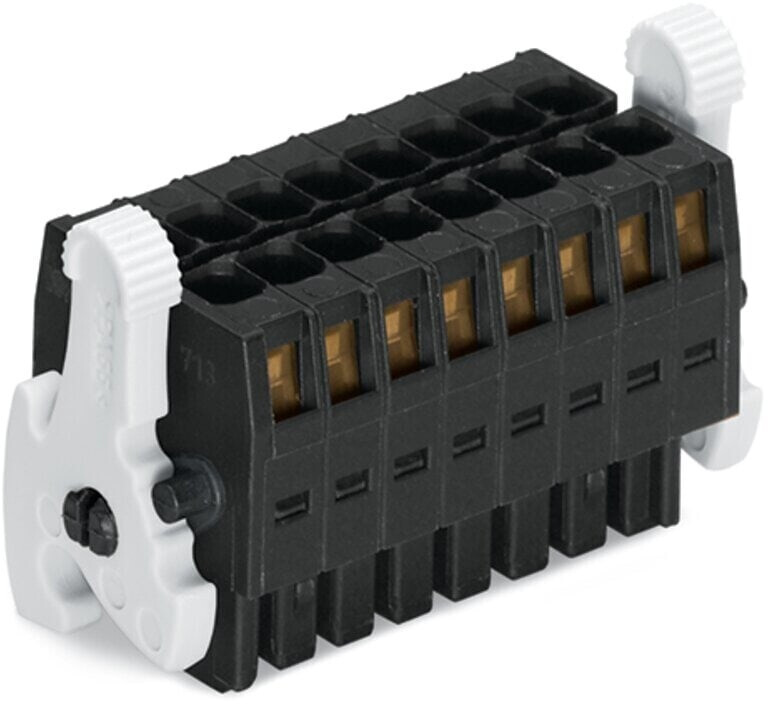 Wago 1-Leiter-Federleiste 2-reihig CAGE CLAMP 1,5mm² schwarz (713-1113/ ...