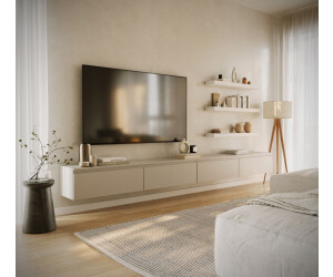 Selsey Bemmi hängendes TV-Board mit vier Klappen, 300cm, kaschmirgrau ...