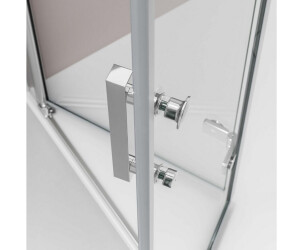 Bernstein DX213 Eckdusche Pendel-Falttüren 100x80cm, 8mm Klarglas ...