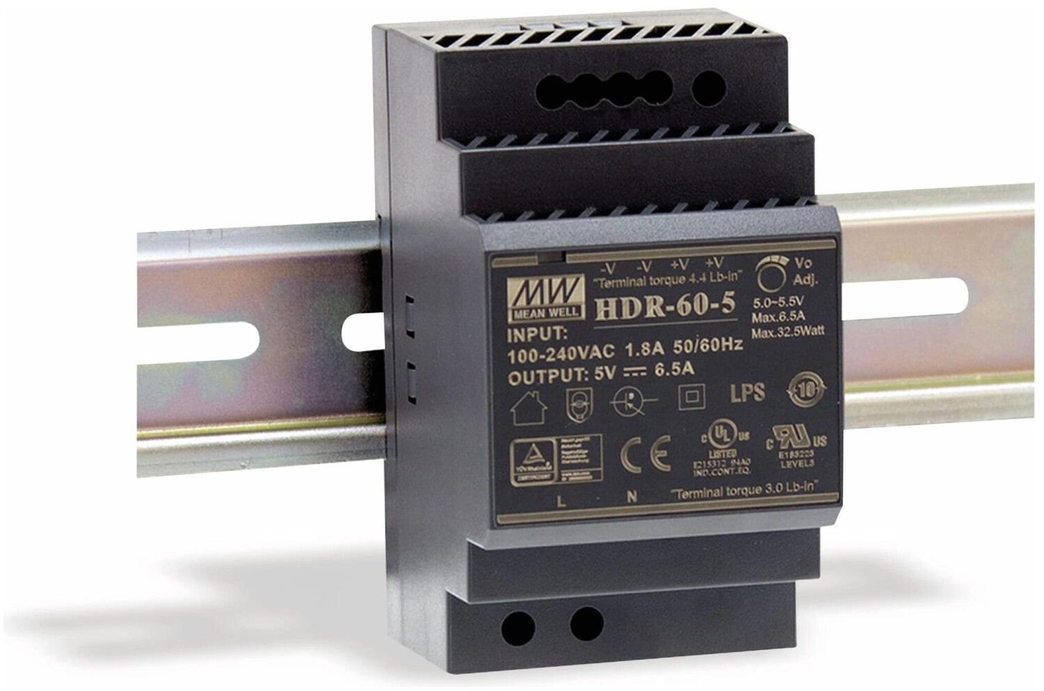 Mean Well HDR-60-48 Alimentation sur Rail DIN 48V 60W (HDR-60-48) au ...