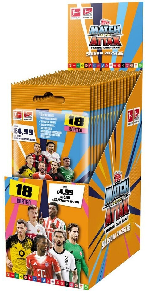 Topps Match Attax Bundesliga 2025/26 Power Pack Display (14) ab 10,26 ...