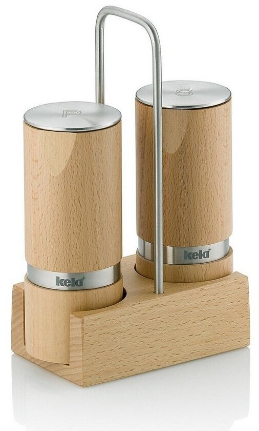 Kela Kauri Salz-/Pfeffermühle, manuell, Keramikmahlwerk, hellbraun ...