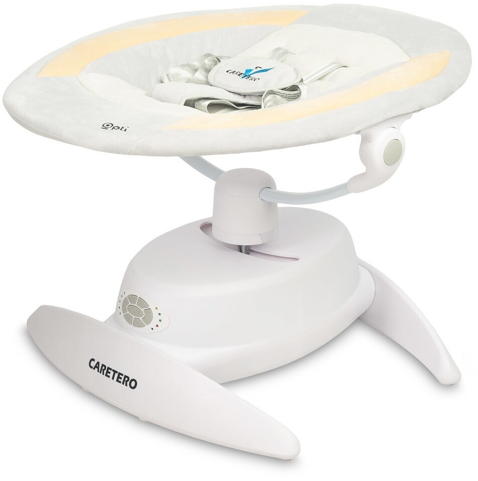 Caretero Opti elektrische Babywippe, 360°-Drehung, Moskitonetz, beige ...