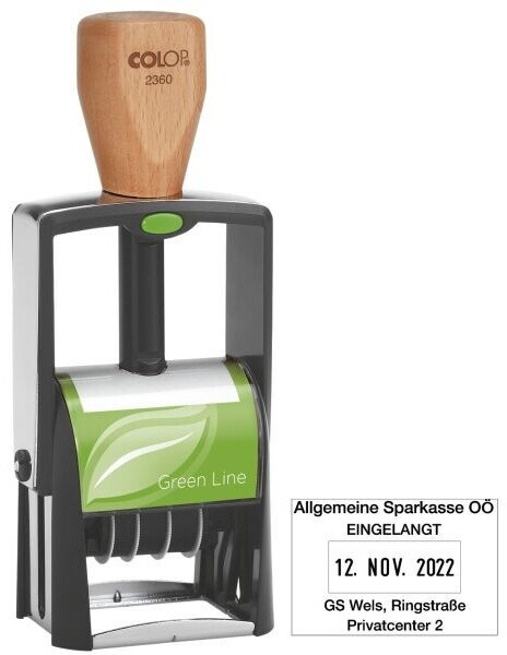 Colop Classic 2360 Green Line Text- und Datumsstempel, 7 Zeilen ...