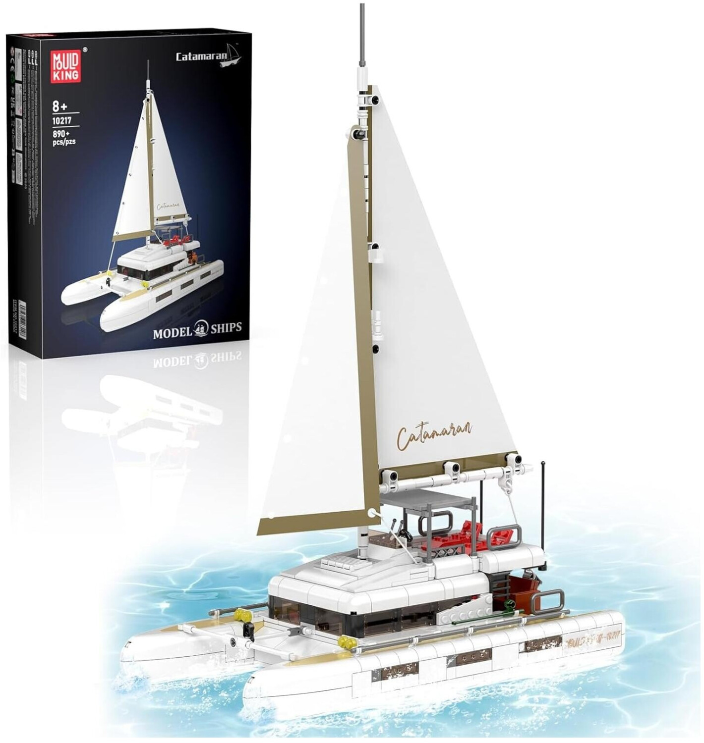Mould King Katamaran Segelboot Klemmbausteine 890 Teile (10217) ab 34 ...