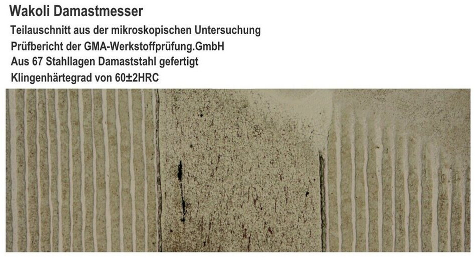 Wakoli EBO Fleischmesser Damaststahl 67 Lagen, 20cm Klinge ...