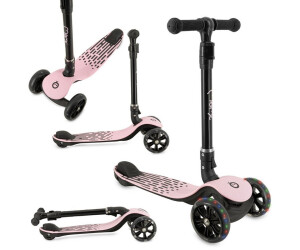 Momi SAN Kinderroller 3 Räder 2-in-1, faltbar, LED-Räder, verstellbarer ...