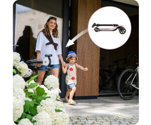 Momi SAN Kinderroller 3 Räder 2-in-1, faltbar, LED-Räder, verstellbarer ...