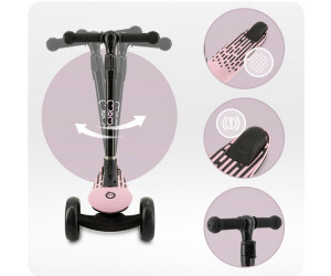 Momi SAN Kinderroller 3 Räder 2-in-1, faltbar, LED-Räder, verstellbarer ...