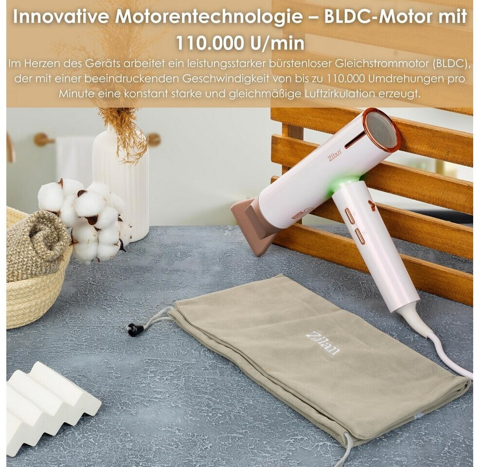 Zilan ZLN-9181 Haartrockner BLDC-Motor 1800W Ionentechnologie (ZLN-9181 ...