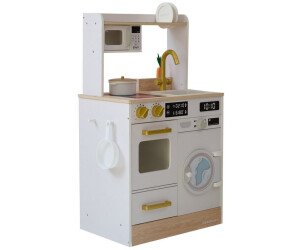 Teamson Kids Little Chef Spielküche Holz mit Mini-Garten, weiß (T-PK ...