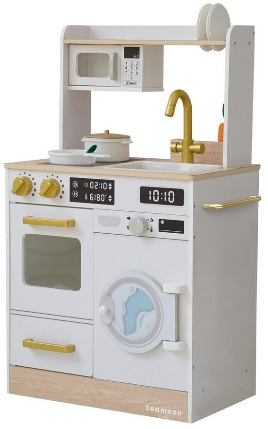 Teamson Kids Little Chef Spielküche Holz mit Mini-Garten, weiß (T-PK ...