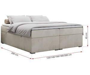 MKS Meble BESS Boxspringbett 160x200cm, Bettkasten, beige (800000649147 ...