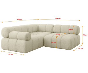 ALTDECOR Mende-L1 Ecksofa L-Form Bouclé, beige, 190x190x70cm ab 1.349 ...