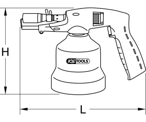 KS Tools Universal-Kartuschenlötgerät mit Piezo-Zündung, blau (903.5905 ...