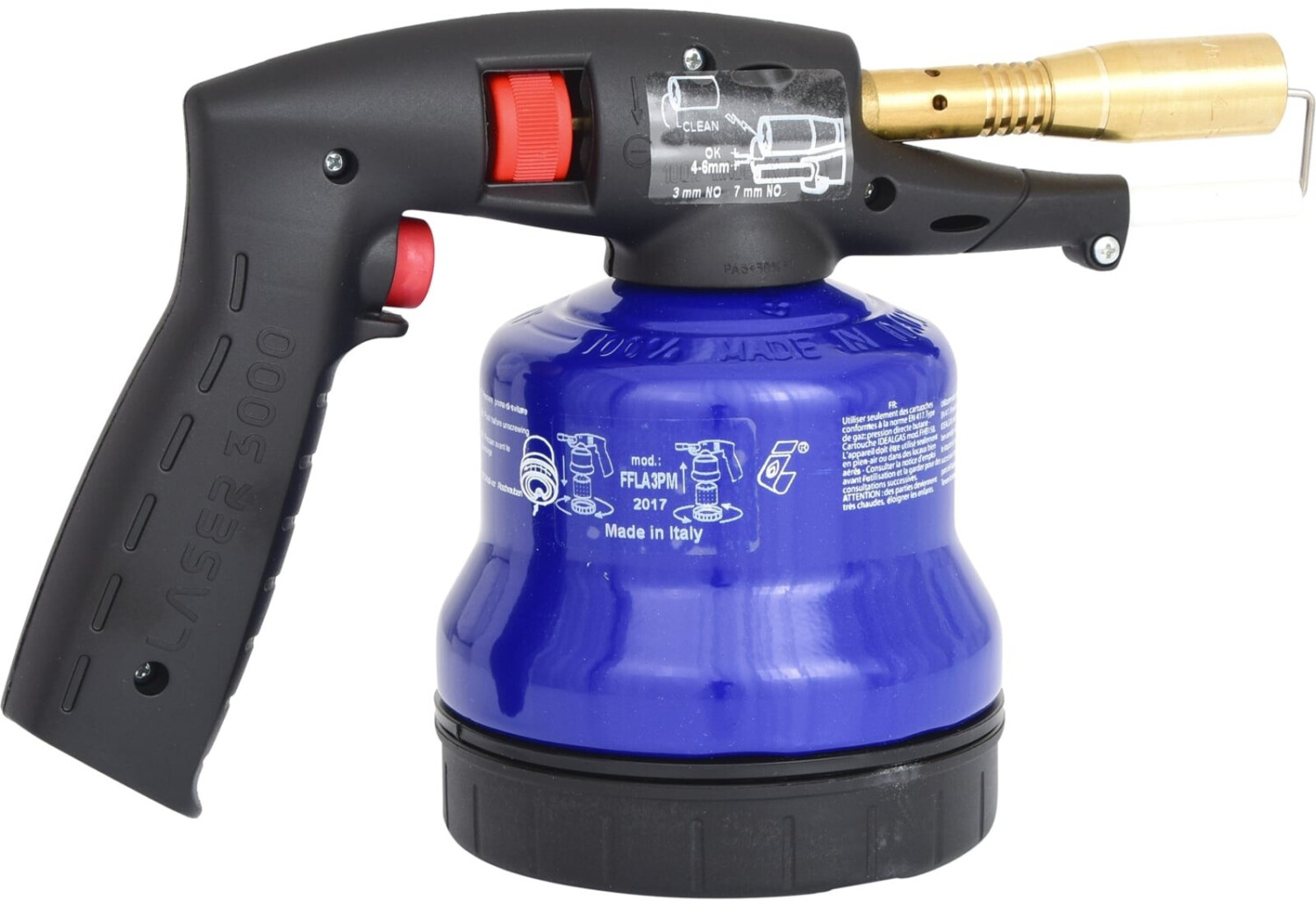 KS Tools Universal-Kartuschenlötgerät mit Piezo-Zündung, blau (903.5905 ...