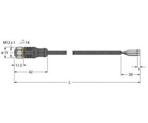 Turck RKCV4.4T-10/TEL Sensor-/Aktor-Kabel 4-polig 10m PVC (6626267) ab ...