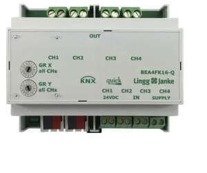 Lingg & Janke BEA4FK-Q KNX Binär-Ein/-Ausgang 4-fach 16A C-Last (Q79243 ...