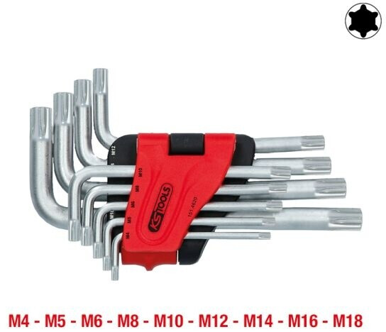 KS Tools RIBE-Winkelstiftschlüssel-Satz, kurz, 9-teilig (151.4620) ab ...