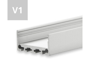 Isolicht SURF24 FLAT V1 LED-Aufbauprofil Aluminium eloxiert, 200cm ab ...