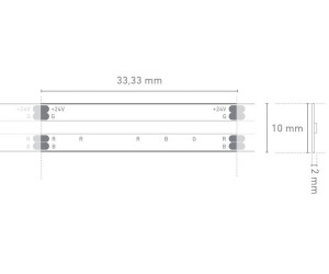 Barthelme Ruban LED RGB 24V/DC 5m avec Connexion à Souder (51543131) au ...