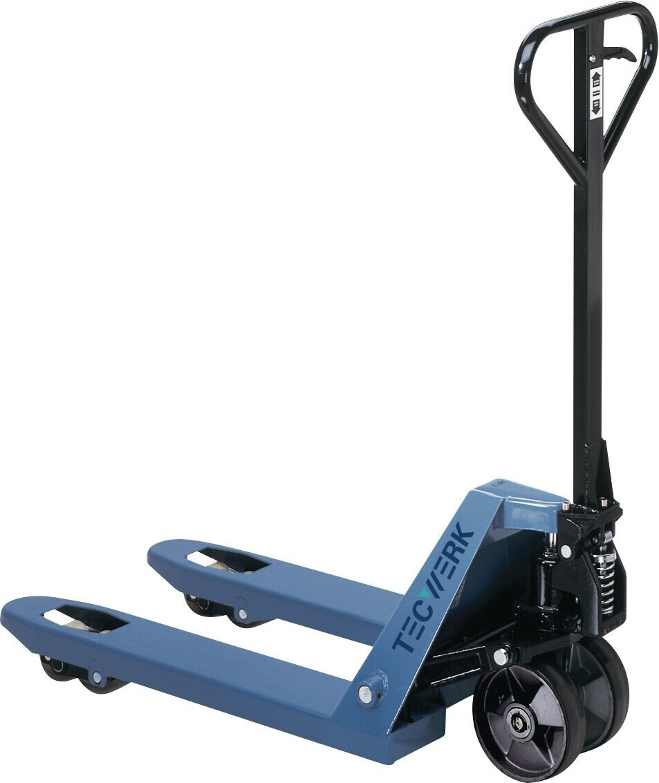 Tecwerk Gabelhubwagen 800mm Gabellänge 2500kg taubenblau PUR/PA ...