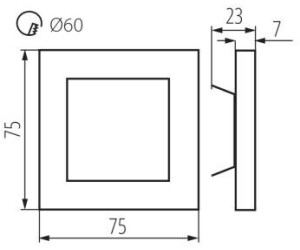 Kanlux APUS LED-Wandeinbauleuchte 0,8W schwarz-weiß Bewegungssensor ...