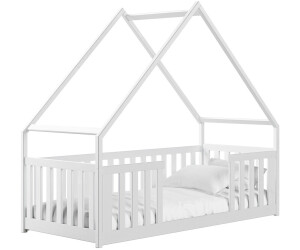 Mirjan24 Hausbett Bee Kinderbett mit Rausfallschutz, Kiefer, weiß ...