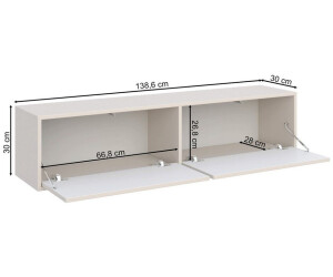 Selsey Velveto TV-Hängeboard 2-türig, weiß, 140cm ab 179,99 ...